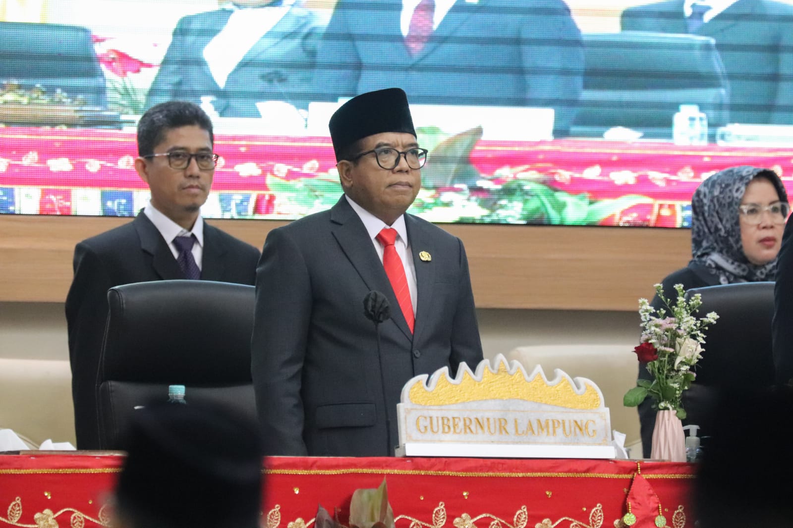 Pj. Gubernur Samsudin Hadiri Pengambilan Sumpah Jabatan Pimpinan DPRD Provinsi Lampung Masa ...